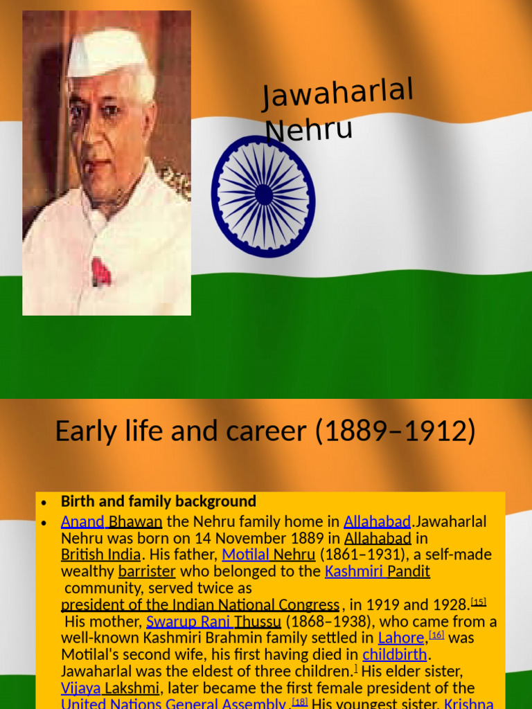 Nehru's Early Life and Legacy | PDF | Jawaharlal Nehru | Government