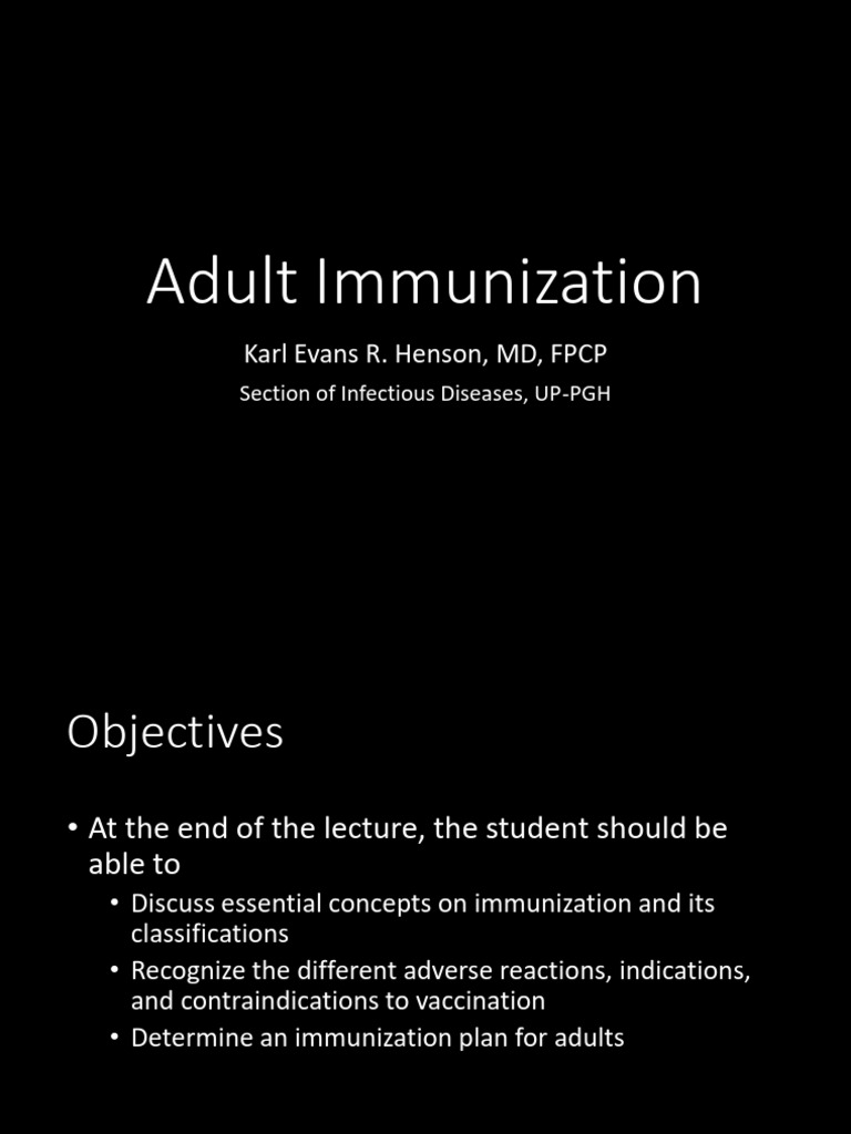 Henson - Adult Vaccination - 2018 | PDF | Vaccines | Public Health
