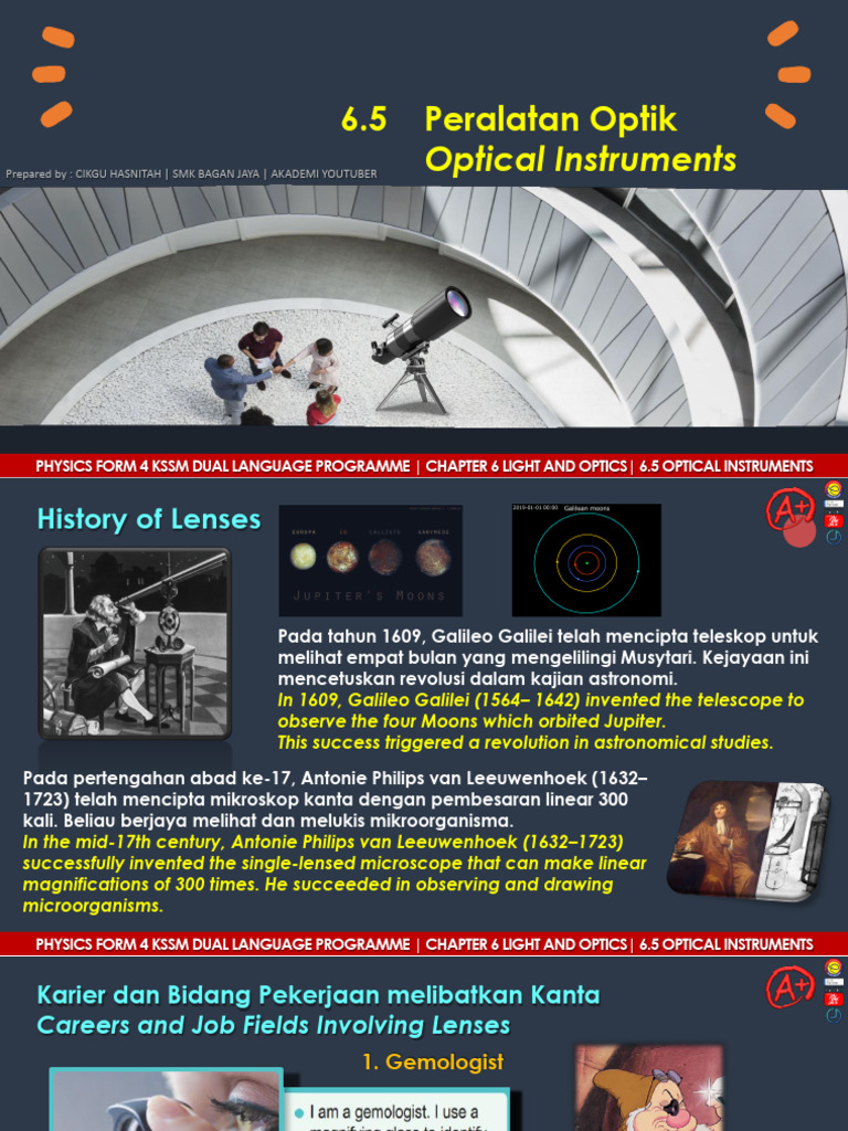 KELAS FIZIK 6.5 OPTICAL INSTRUMENTS (Student's Copy) | PDF | Optics | Camera