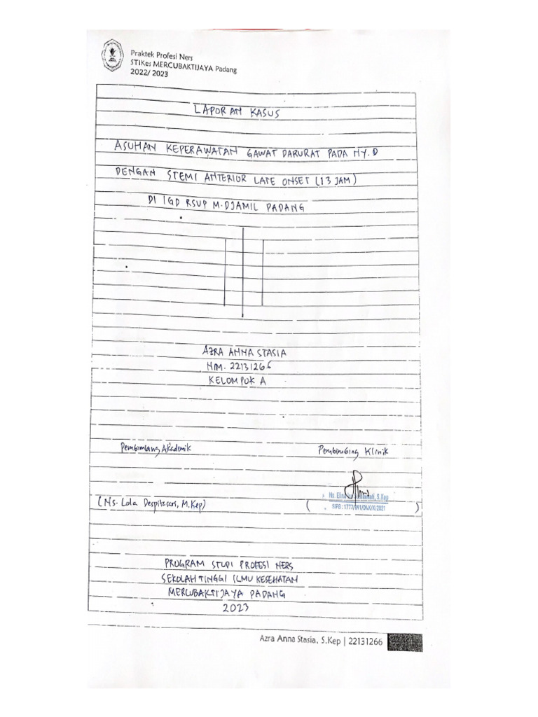 LK IGD Stemi Azra Anna Stasia | PDF