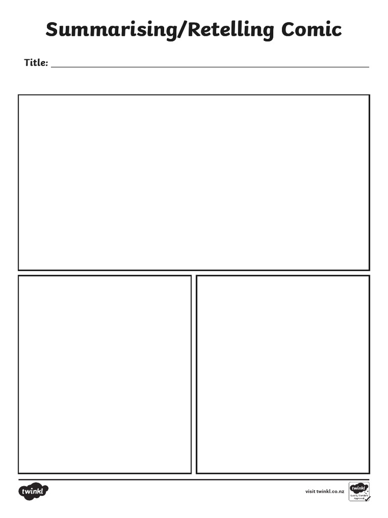 Summarising and Retelling Comic Storyboard Template | PDF