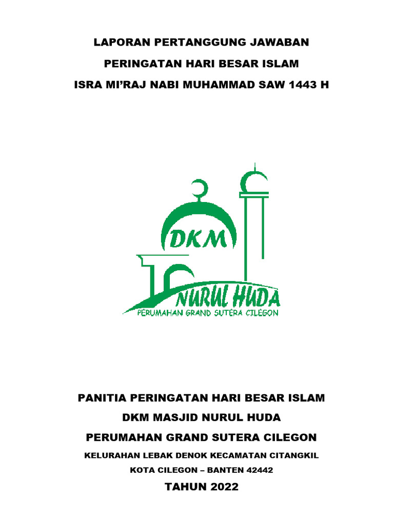 Laporan - Pertanggung - Jawaban - Isra - Mi'raj - 1443 - H (1) - Salin | PDF