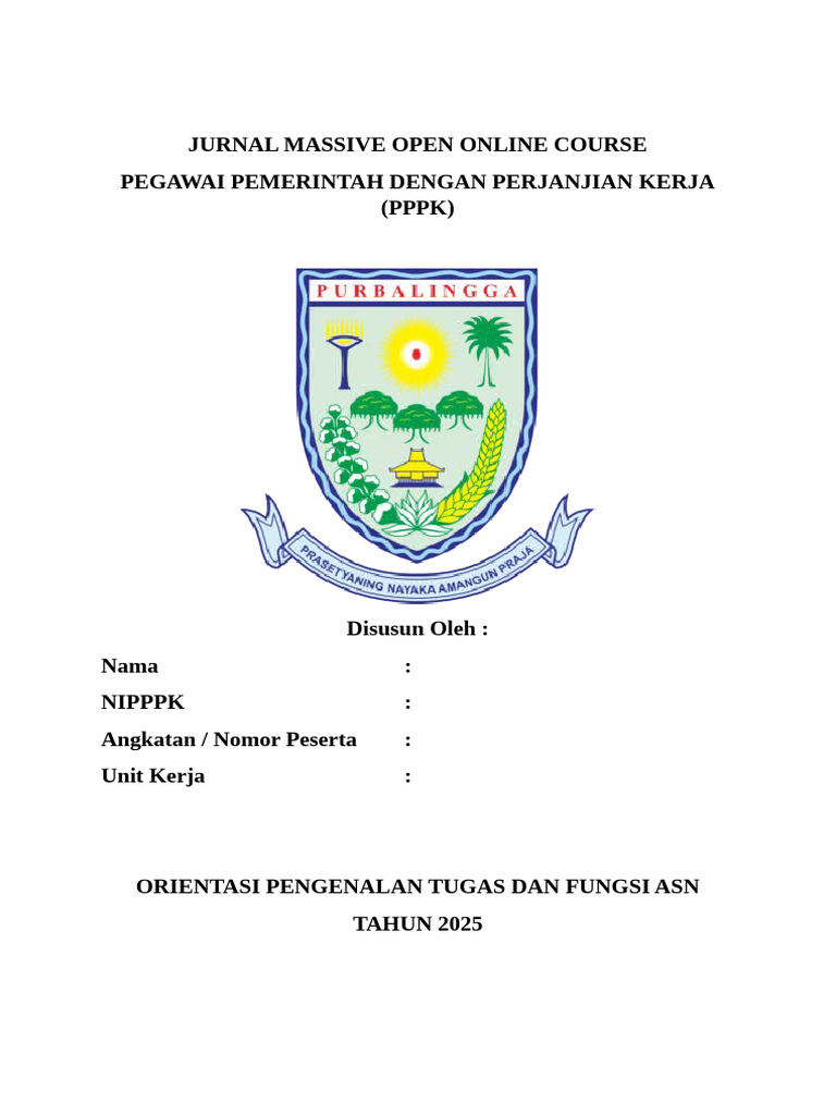 Contoh Cover Jurnal PPPK 2025 | PDF