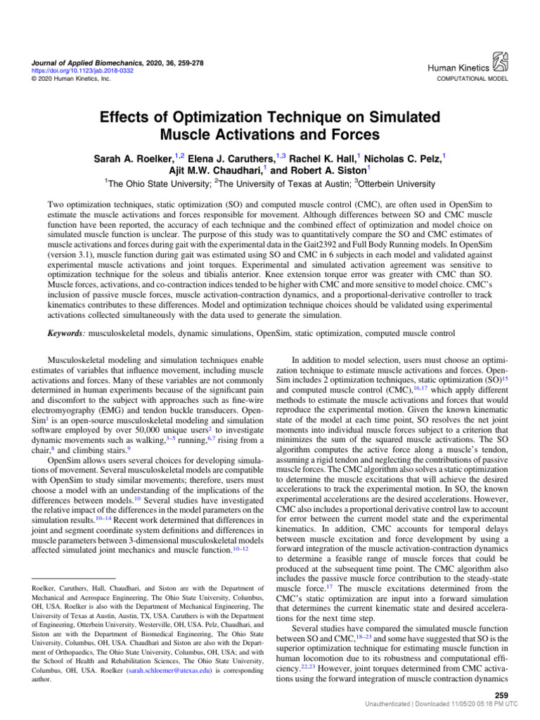 (15432688 - Journal of Applied Biomechanics) Effects of Optimization ...