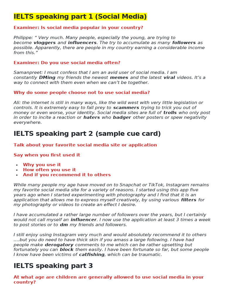 IELTS Speaking Part 1 | PDF | Fertilizer | Pollution