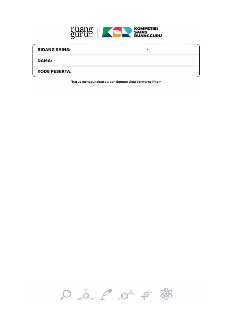Template Lembar Jawaban Peserta - All Jenjang | PDF