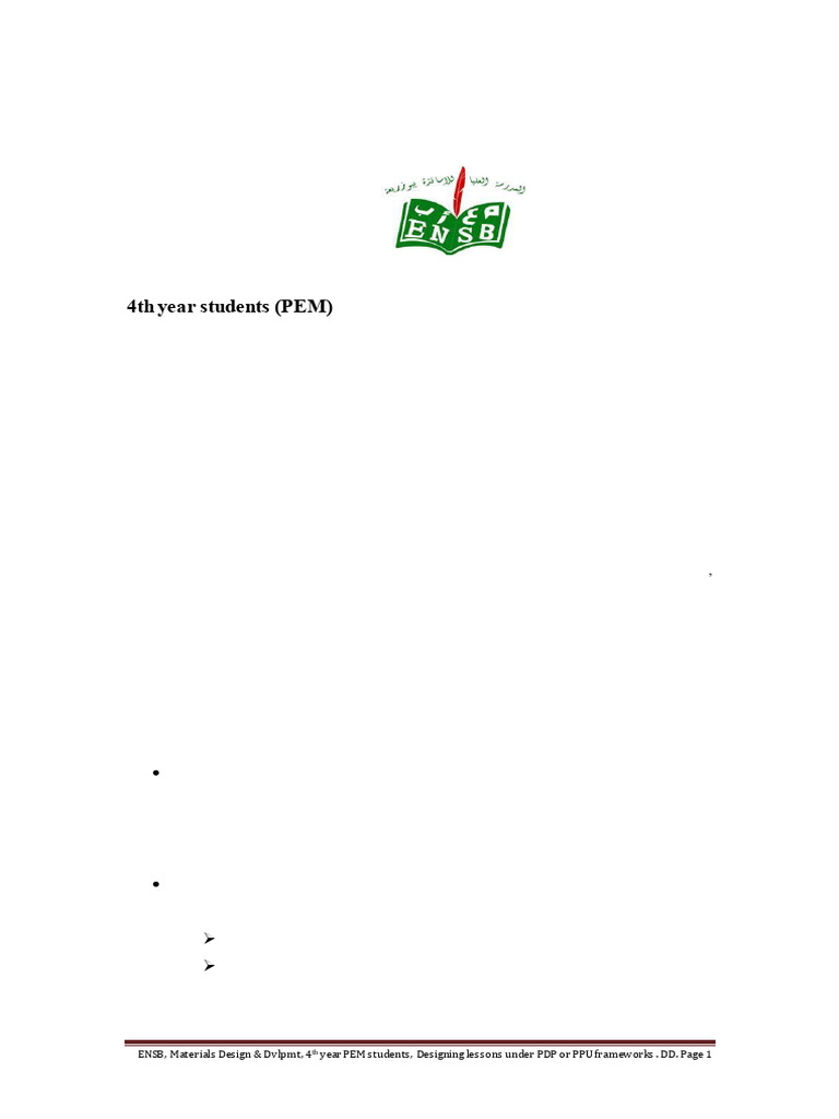 Lesson Planning with PDP and PPU Frameworks | PDF | Vocabulary | Learning