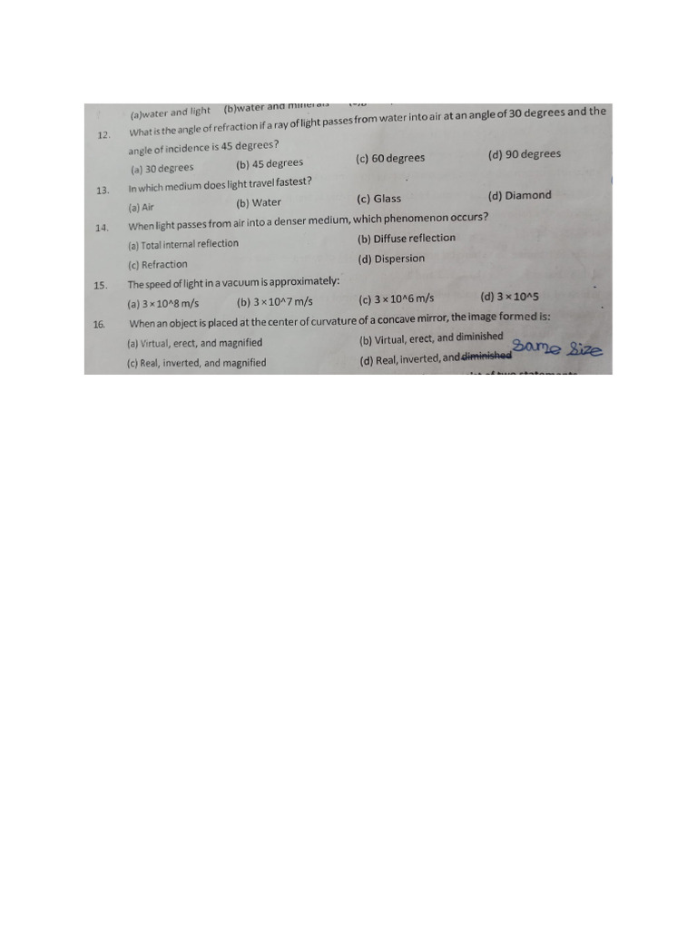 Light Imp Questions | PDF