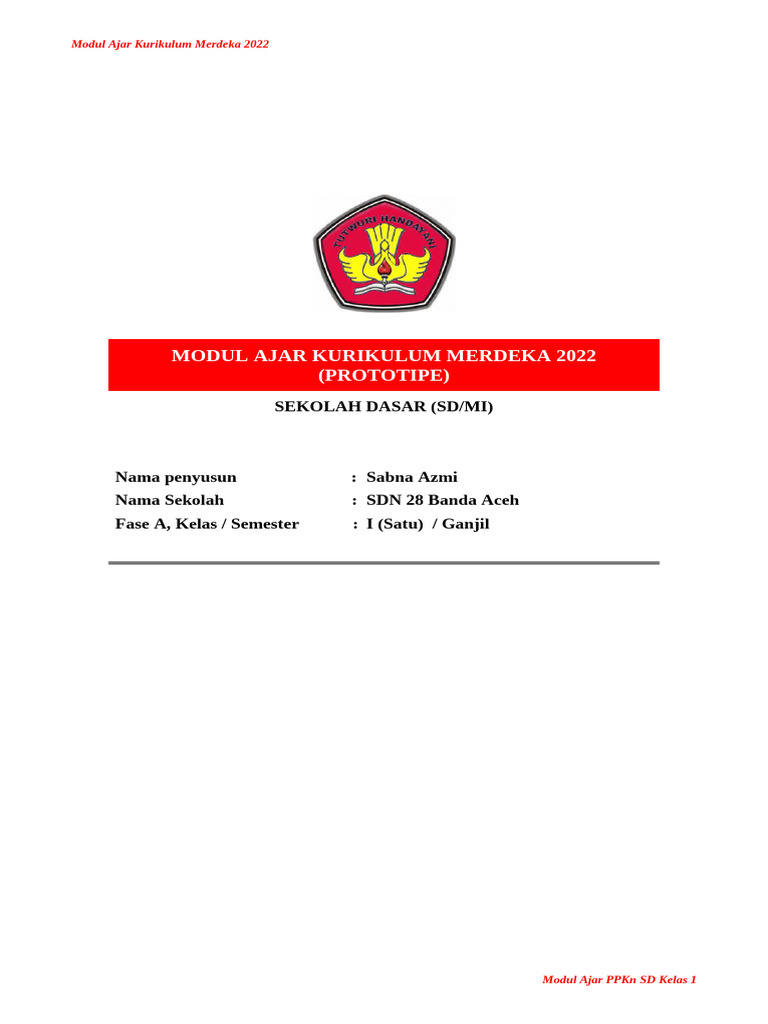 BAB 4 - PPKn Kls 1 (Datadikdasmen.com) | PDF