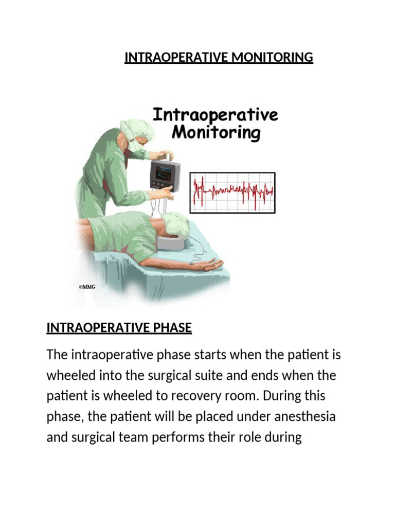 Intraoperative Monitoring | PDF | Monitoring (Medicine) | Anesthesia
