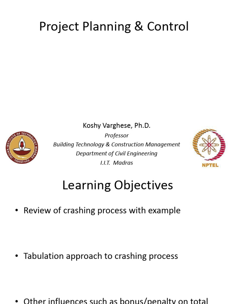 Week5 - Lesson 4. Time-Cost Trade-Off Problem - 3, Tabulation Approach ...