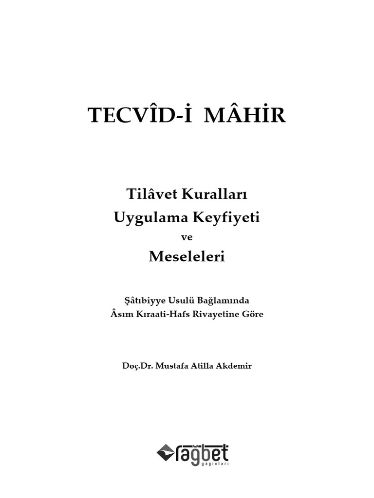 Mustafa Atilla Akdemir, Tecvid-I Mahir | PDF