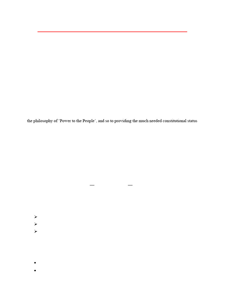 Overview of India's 73rd Amendment Act | PDF | Government | Government ...