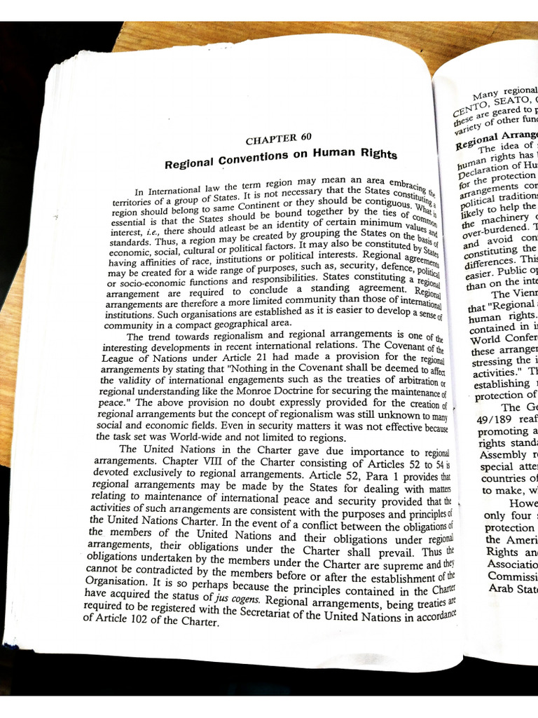Regional Conventions On Human Rights | PDF