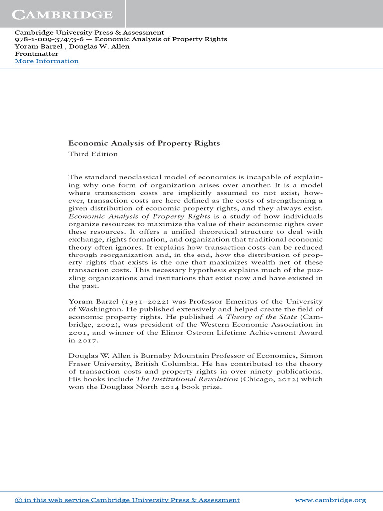 Frontmatter | PDF | Prices | Economics