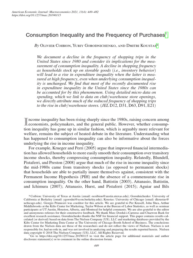 AEJ_coibion-et-al-2021-consumption-inequality-and-the-frequency-of ...
