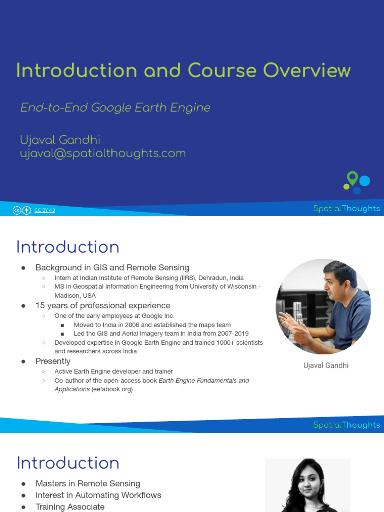 Introduction and Course Overview (End-to-End Google Earth Engine) | PDF | Geographic Information ...