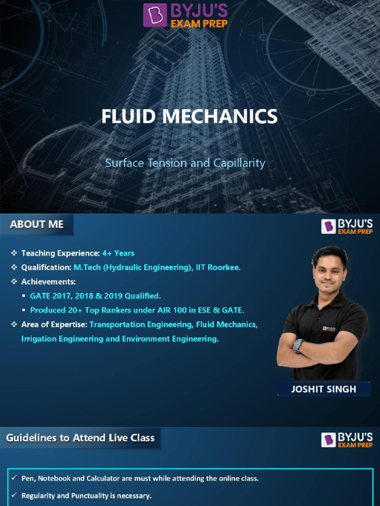 C3 - Class Surface Tension and Capillarity | PDF