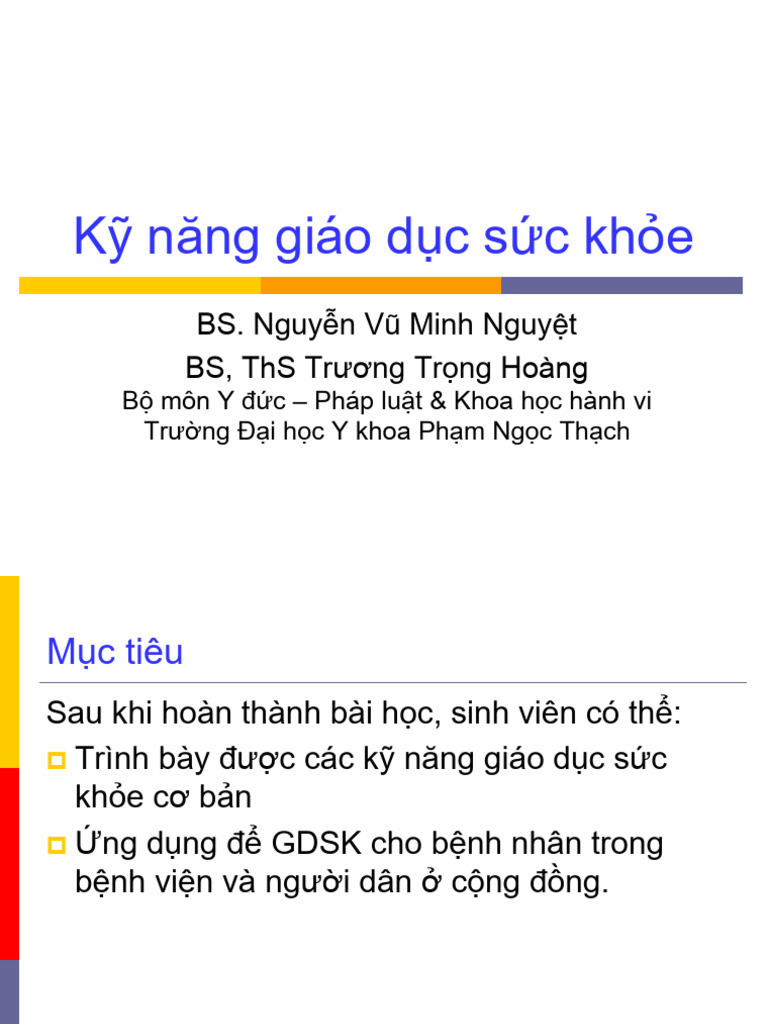Bài 3. KỸ NĂNG GDSK | PDF
