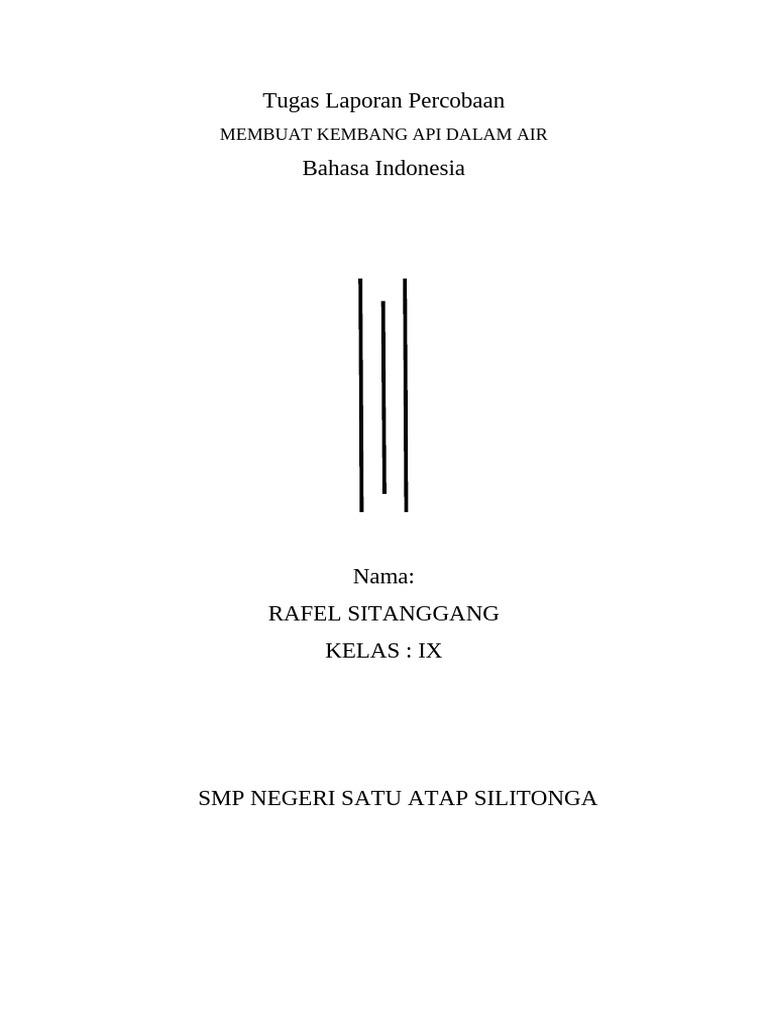 Contoh Makalah Teks Laporan Percobaan | PDF