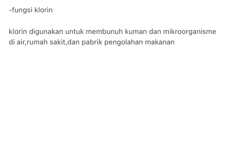 -fungsi klorin | PDF