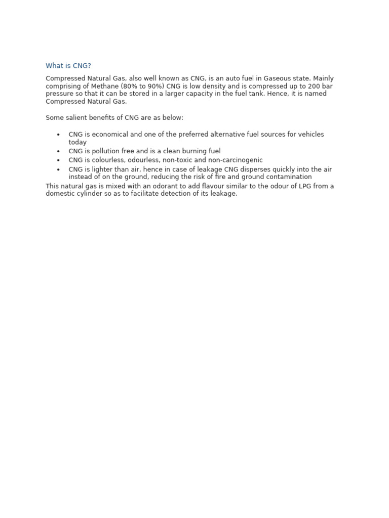 What Is CNG | PDF
