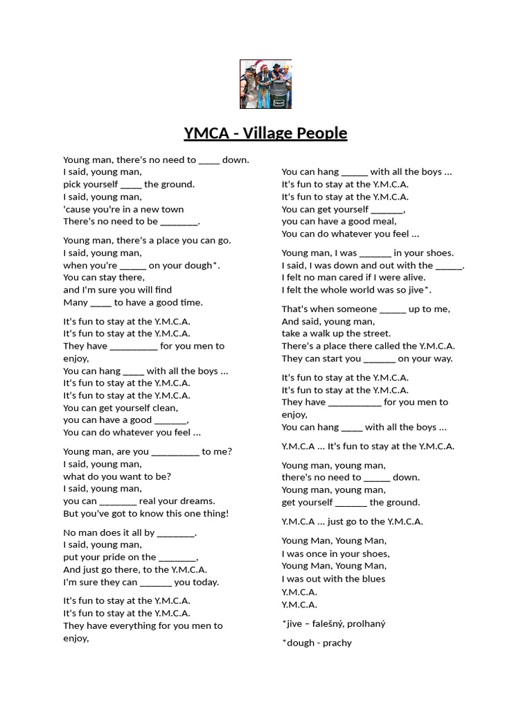 YMCA - Song, Reading, Speaking | PDF | Ymca | Czechoslovakia