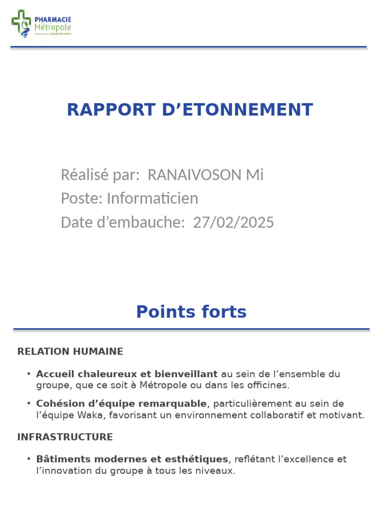 Modèle Rapport d'Étonnement | PDF