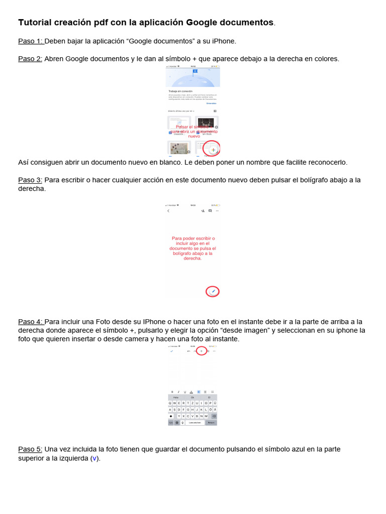 Crear PDF desde Google Docs en iPhone | PDF