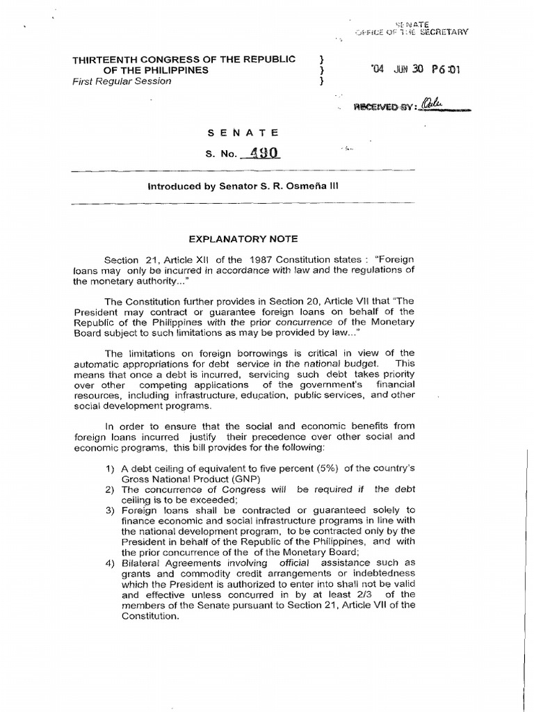 Public Ceiling Act of 2004 | PDF | Loans | Debt