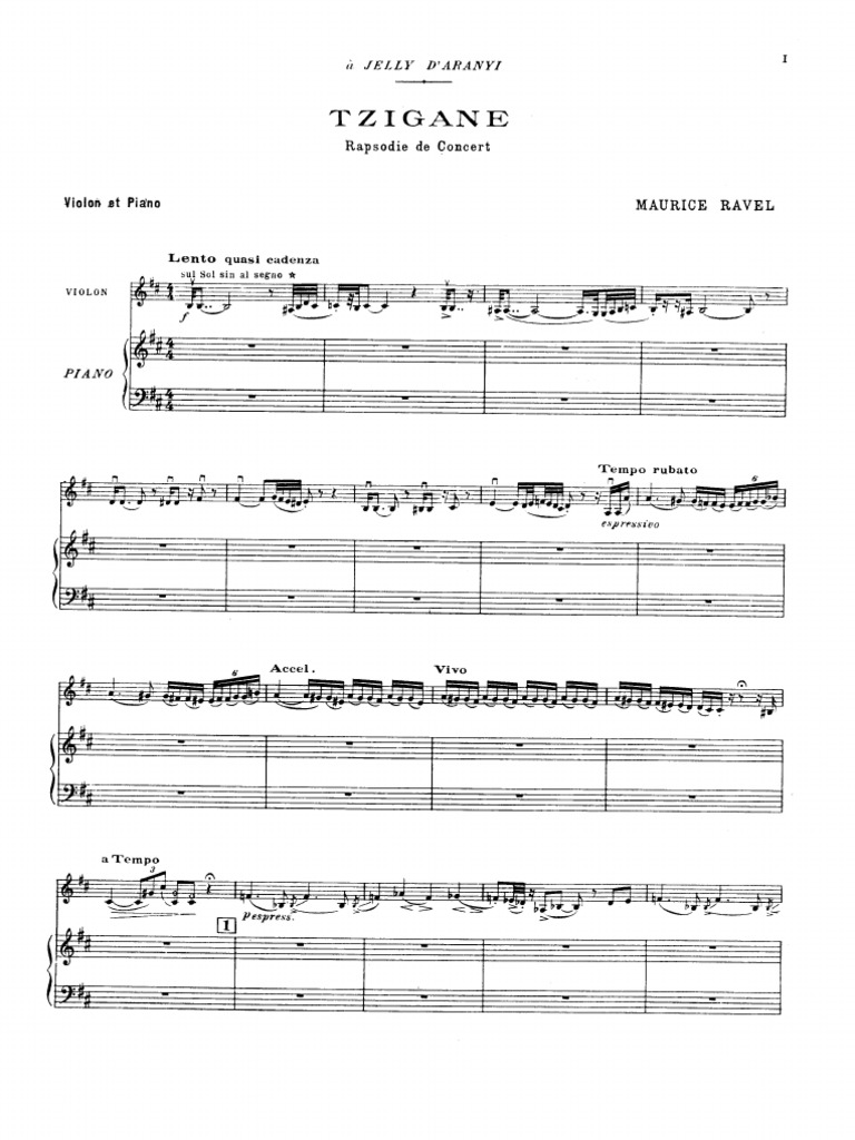 RAVEL - Tzigane | PDF