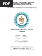 DBMS Lab Manual | PDF | Relational Database | Databases