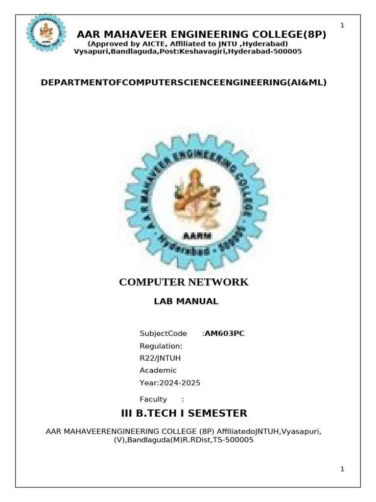 COMPUTER NETWORKS LAB New | PDF | Router (Computing) | Routing