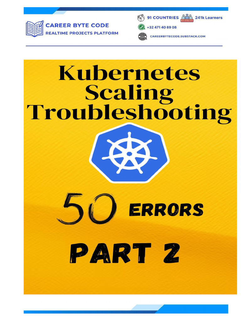 Kubernetes Scaling Errors And Troubleshooting Part2 Pdf Computer