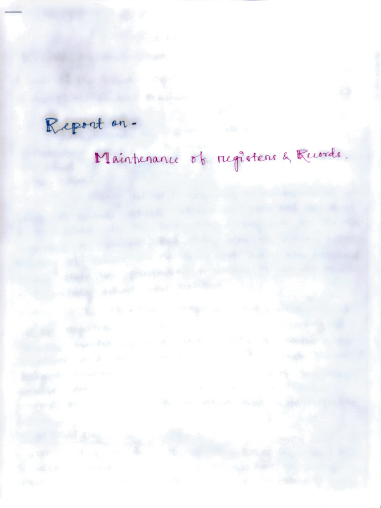 Record Maintenance in Schools | PDF