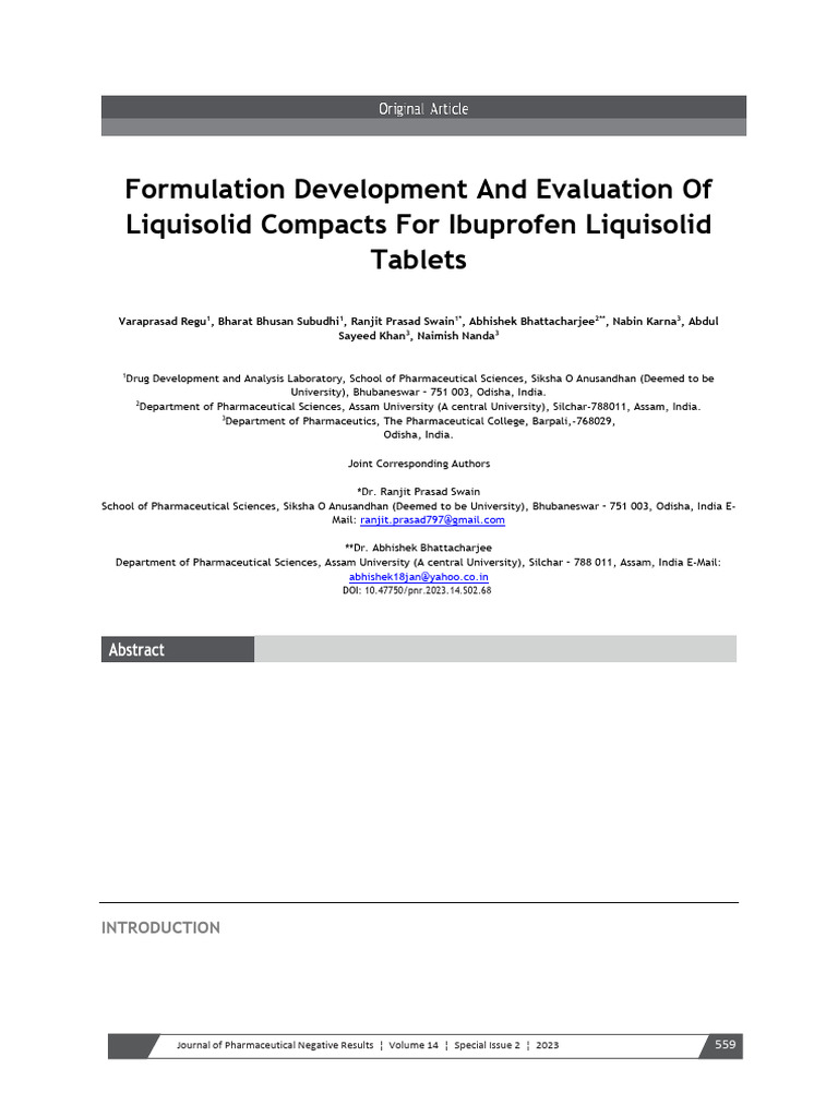 Liquisolid Compact Research | PDF | Tablet (Pharmacy) | Pharmaceutical ...