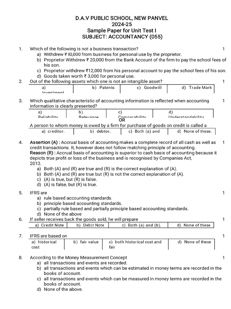 Xi Acc SP Ut I 2024 | PDF