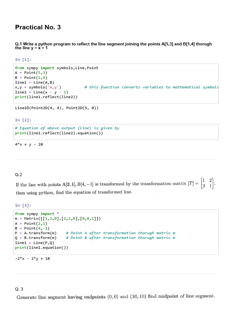 Practical No. 3 | PDF