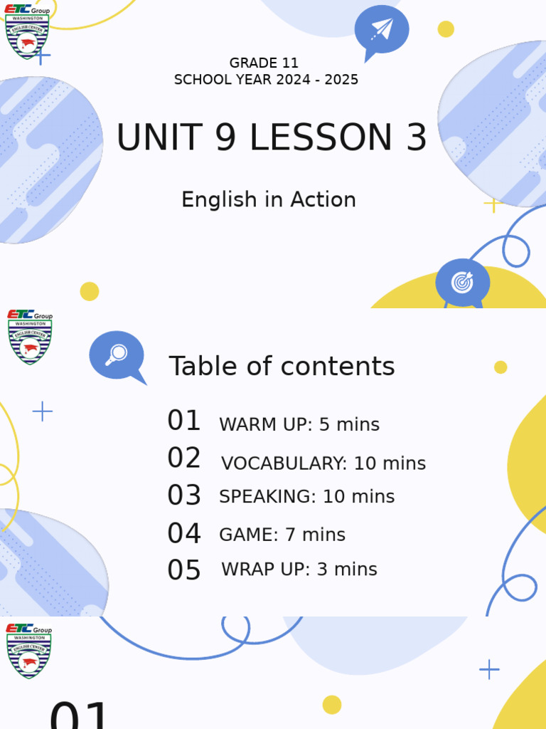 Unit 9 Lesson 3 - Grade 11 - English in Action | PDF | Hospitality Industry