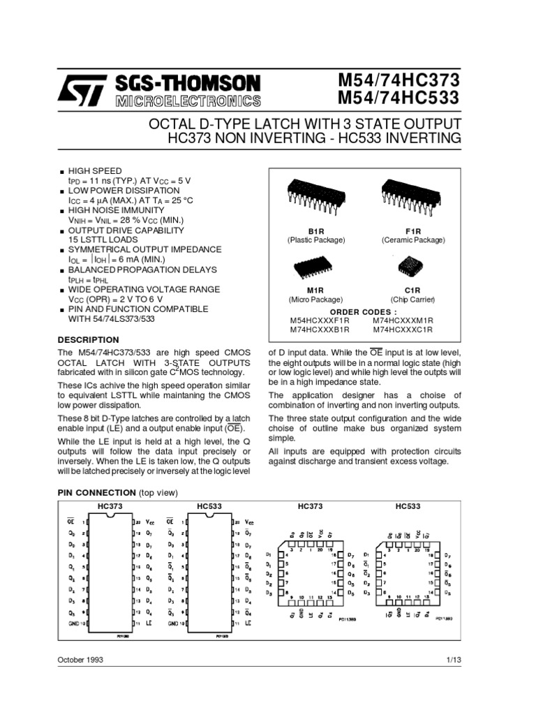 74HC373 | Cmos | Electronic Circuits