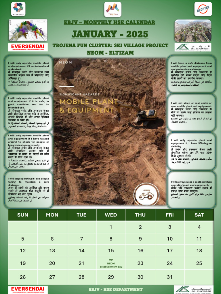 Ebjv - Monthly Hse Calendar | PDF