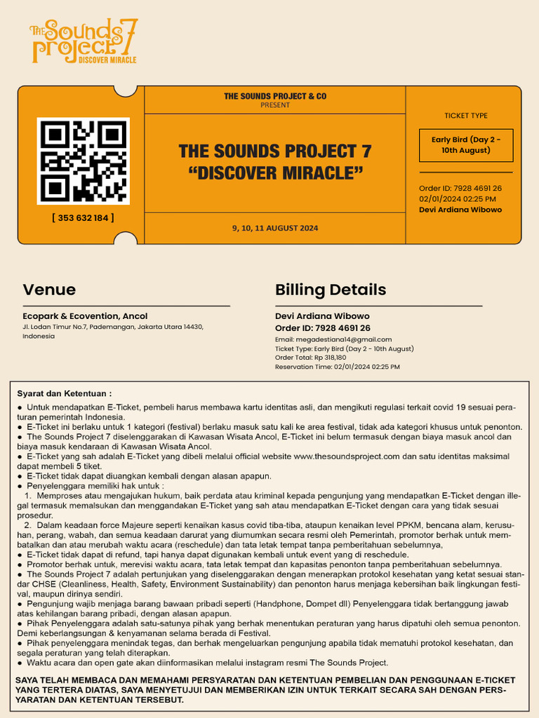 Venue Billing Details: Ticket Type | PDF