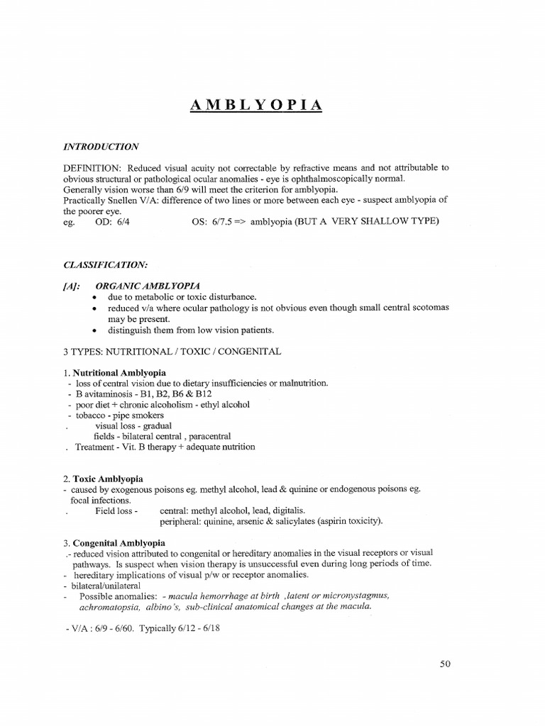 7 Amblyopia | PDF