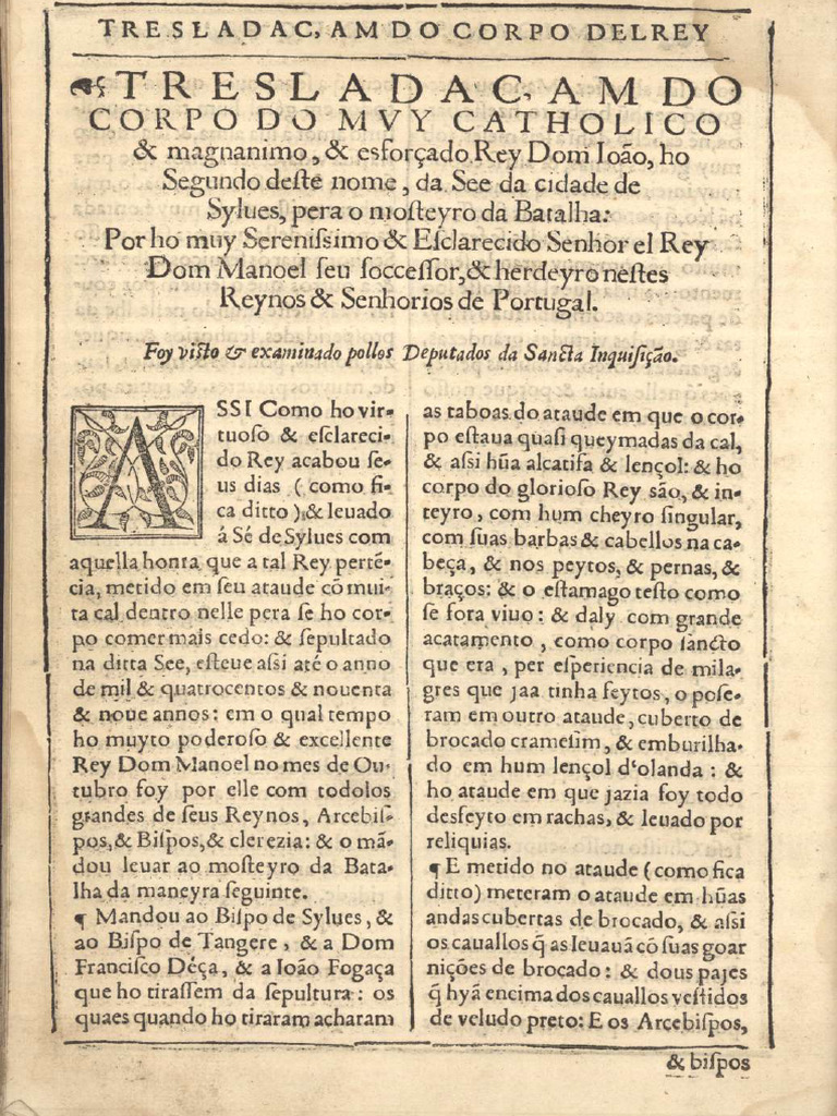 Resende - Trasladação D Joao II | PDF