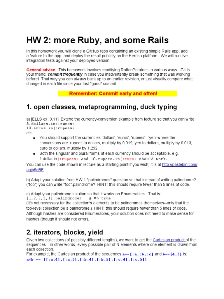 Ruby Homework | PDF | Html Element | Cascading Style Sheets