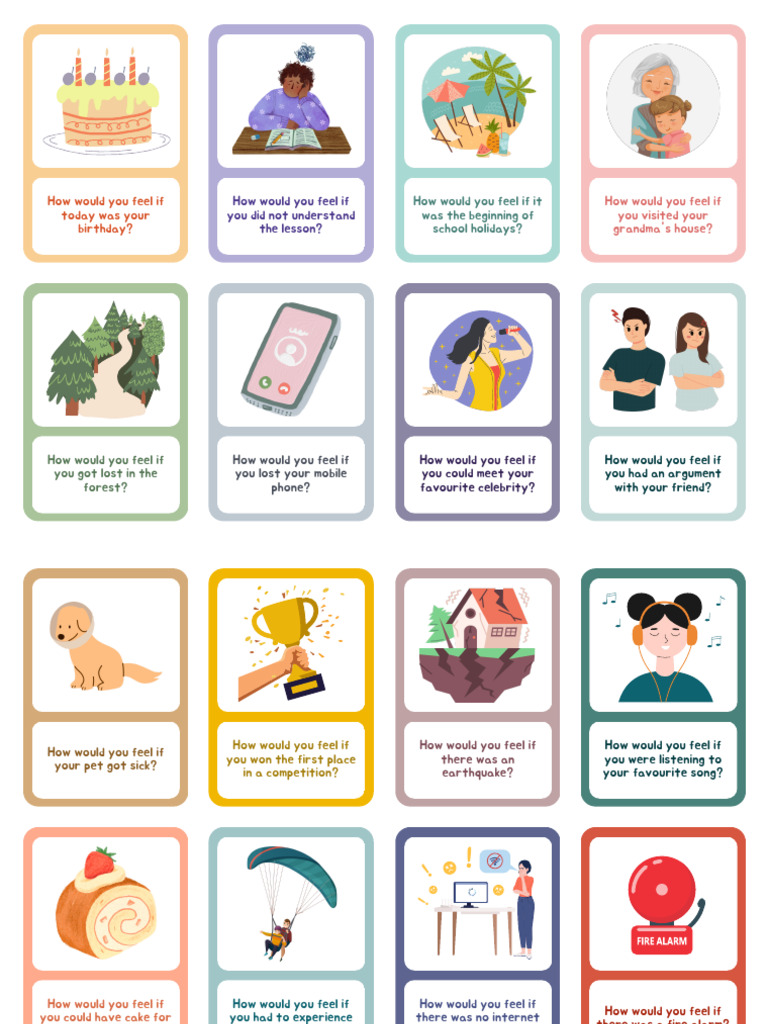 How Would You Feel Flashcard | PDF