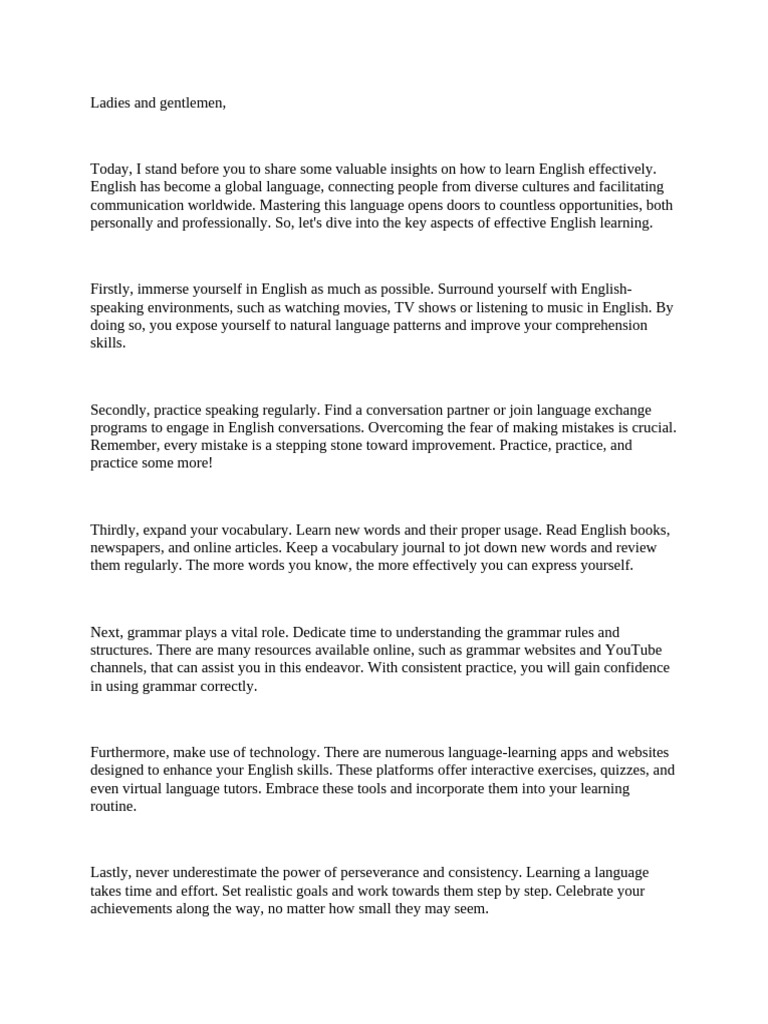 Learning English Effectively | PDF | English Language | Language ...