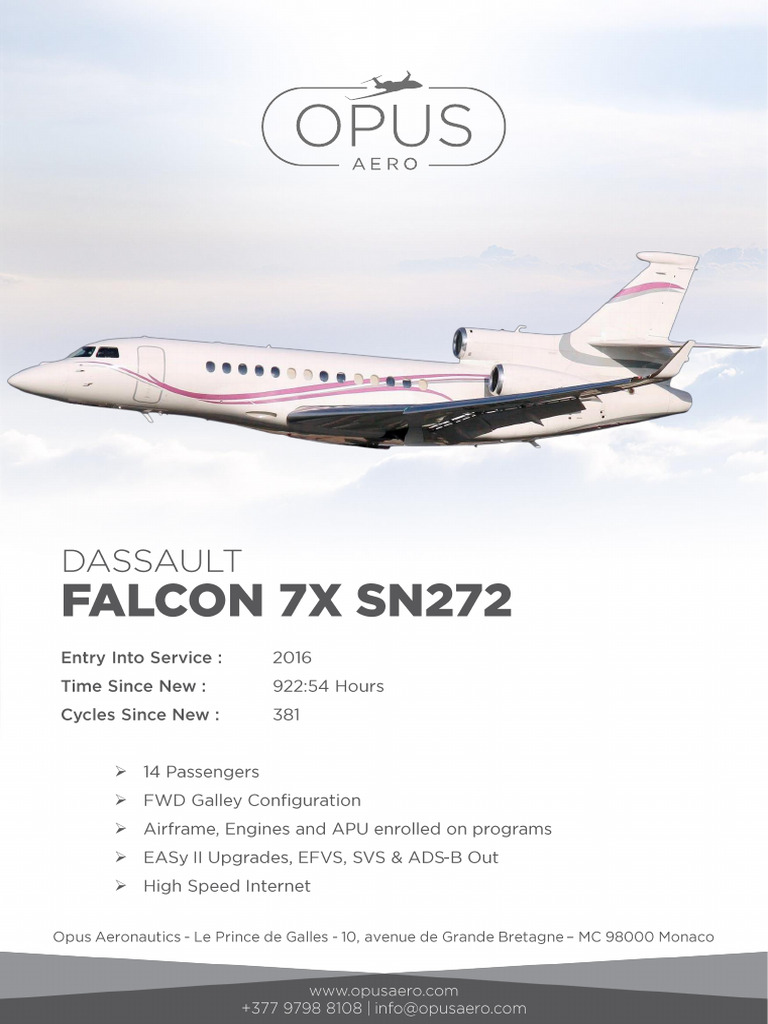 Dassault Falcon 7X F7X SN272 V5 | PDF