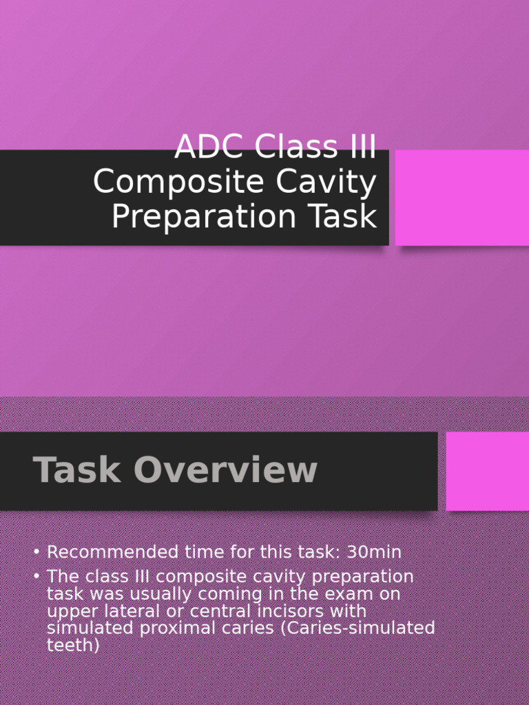 Class III Composite Cavity Preparation Guide | PDF | Tooth | Dental Anatomy