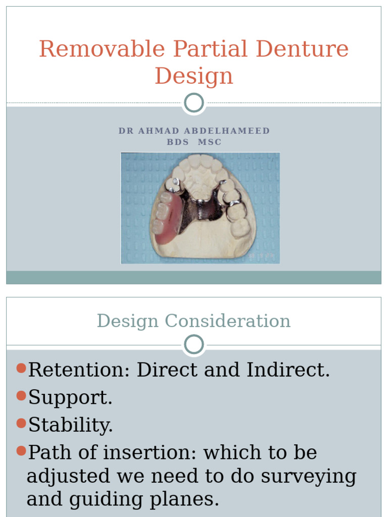 Removable Partial Denture Design Guide | PDF | Dentistry Branches